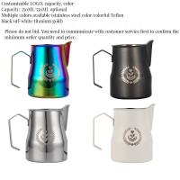 China Special Design 350ml/500ml Stainless Steel Latte Milk Jug for Stocked Espresso Coffee for sale