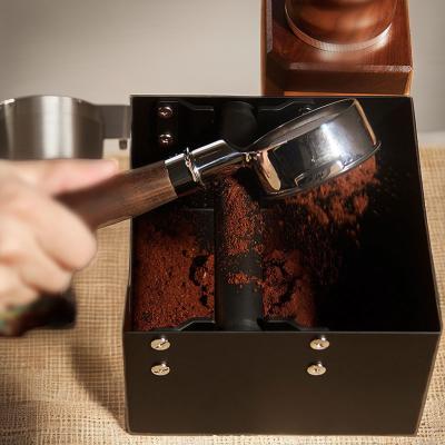 China Stainless Steel Cuboid Coffee Knock Box Removable Knock Bar Anti-Slip Base for Home for sale