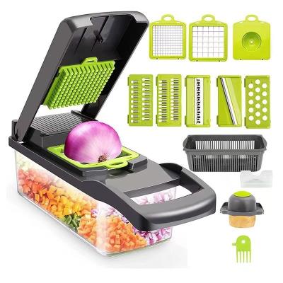 China 15 Pieces Multifunctional Bamboo Handheld Cutting Slicer for Onion Veggie and Fruits for sale