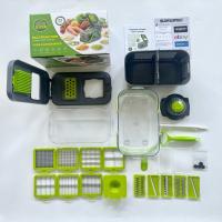 China 15 Pieces Multifunctional Bamboo Handheld Cutting Slicer for Onion Veggie and Fruits for sale