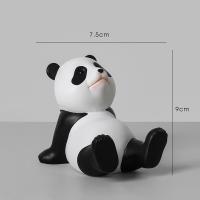 China Home Decoration Pieces Luxury Adjustable Bamboo Stand for Phone and Tablet Cute Panda Resin Holder for sale