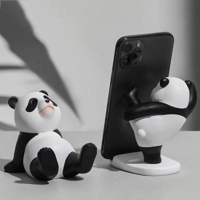 China Art Deco Design Style Bamboo Resin Stand for Phones and Tablets Featuring a Panda Design for sale