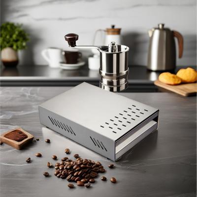 China Coffee Tea Tools Thickened Drawer Type Stainless Steel Coffee Knock Container with Rod for sale