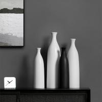China Tabletop Vase for Modern Simple Black and White Ceramic Living Room Decor Size Medium for sale