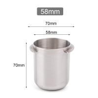 China Coffee Dosing Ring 51/58mm Aluminum Alloy Sniffing Mug Powder Feeder Espresso Tools Cup for sale