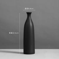 China Tabletop Vase for Modern Simple Black and White Ceramic Living Room Decor Size Medium for sale