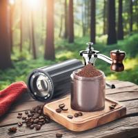 China Black Portable Handheld Coffee Grinder Stainless Steel Burr Wood Metal Utensils Type Grinding Machine for sale