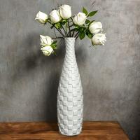 China Customized Elegant Modern Chic Tall White Capiz Shell Vase Mother of Pearl Home Decorative for sale
