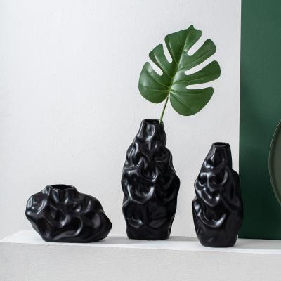 China Modern Elegant Silver Plated Art Deco Porcelain Flower Vase for Indoor Decoration for sale