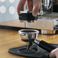 China 54mm Coffee Distributor and WOOD Eco-Friendly 58mm Dual Head Espresso Tamper for Kitchen for sale