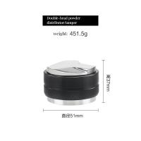 China 54mm Coffee Distributor and WOOD Eco-Friendly 58mm Dual Head Espresso Tamper for Kitchen for sale