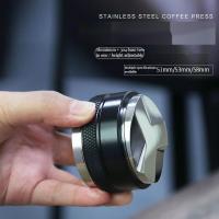 China 54mm Coffee Distributor and WOOD Eco-Friendly 58mm Dual Head Espresso Tamper for Kitchen for sale