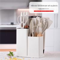 China Kitchen Cooking Tool Set Food Grade Silicone Wooden Spoon Set for Customer Requirements for sale