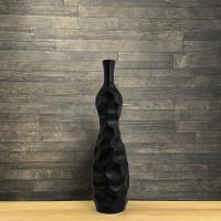 China Modern 16-Inch Slim Ceramic Stoneware Flower Vase White Gray Matte Ideal for Home Decor for sale