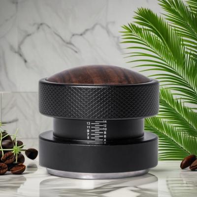 China Barista Coffee Tamper 51mm 53mm 58.35mm Stainless Steel with Walnut Wood Cap Espresso Tools for sale