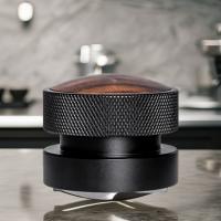 China 58mm Stainless Steel Espresso Tamper Set with Walnut Wood Cap Durable and Eco-Friendly for sale