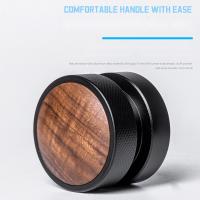 China 58mm Stainless Steel Espresso Tamper Set with Walnut Wood Cap Durable and Eco-Friendly for sale