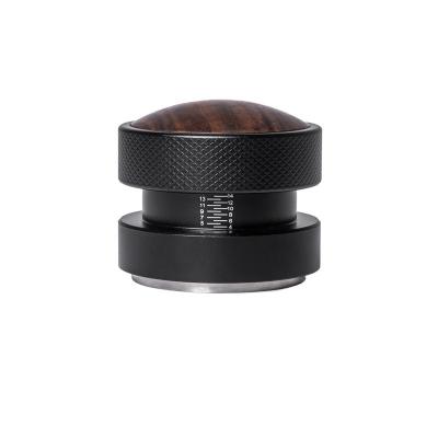 China 51mm 53mm 58.35mm Espresso Tamper Walnut Wood Cap Stainless Steel Base Metal Material for sale