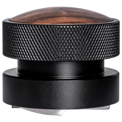 China Stainless Steel Coffee Beans Tamper 51mm 53mm 58.35mm Walnut Wood Cap for Espresso for sale