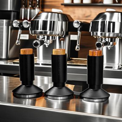 China Wooden 2-in-1 Coffee Tamper and Needle Distributor for Perfect Espresso 51mm 53mm 58mm for sale
