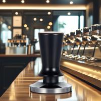 China Baristas' Choice Custom Logo Aluminium Alloy Coffee Tamper with Spring Load Calibrated for sale