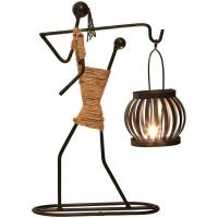 China Romantic Girl Design Silver Iron Candlestick Holder for Wedding and Living Room Decor for sale