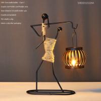 China Romantic Girl Design Silver Iron Candlestick Holder for Wedding and Living Room Decor for sale