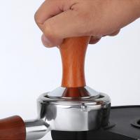 China Stainless Steel Espresso Tamper with Wood Handle 51mm 53mm 58mm Sizes Ceramic Type Bone for sale