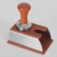 China Eco-Friendly Coffee Tamper Station for Espresso Lovers Solid Wood and Stainless Steel for sale