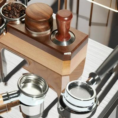 China Portable Ultimate Hand Pour Coffee Set with 58mm Stainless Steel Funnel and Solid Wood Portafilter for sale