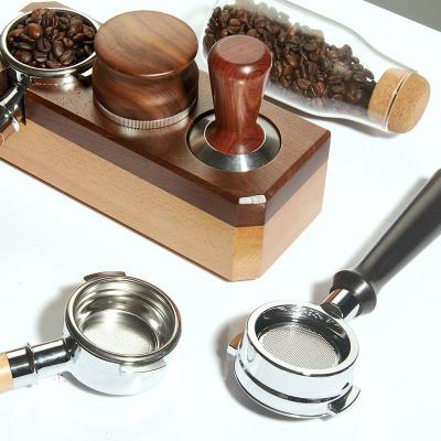 China Barista Essentials Portable Stainless Steel Coffee Funnel with Solid Wood Portafilter for sale