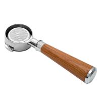 China Barista Essentials Portable Stainless Steel Coffee Funnel with Solid Wood Portafilter for sale