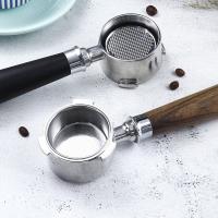 China Thanksgiving Special 51mm Ceramic Espresso Bottomless Portafilter with Wooden Handle for sale