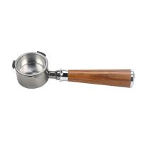 China Thanksgiving Special 51mm Ceramic Espresso Bottomless Portafilter with Wooden Handle for sale