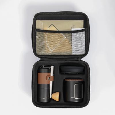 China CLASSIC Portable Ceramic Porcelain Coffee Cup Filter Cup Pour Pot Travel Gift Set for Outdoor Camping for sale
