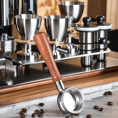China Silver 51MM Magnetic Coffee Dosing Ring with Customize Logo Acceptable Barista Tamper for sale