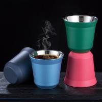 China Classic 80ML Heat-Insulated Double-Layer Stainless Steel 304 Coffee Cup for Party Occasions for sale