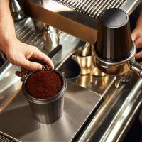 China Baristas' Favorite Customized Stainless Steel Coffee Powder Cup with Foam Milk Function for sale