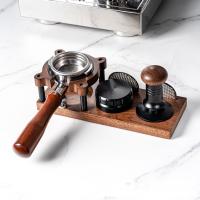 China 58mm Portafilters Solid Wood Tamping Station for All Tamper Sizes Organize Your Home for sale