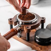 China 58mm Portafilters Solid Wood Tamping Station for All Tamper Sizes Organize Your Home for sale