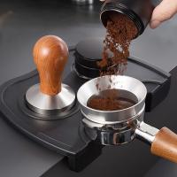 China Stainless Steel Coffee Beans Tamper Eco-Friendly 51MM 58MM Magnetic Coffee Dosing Ring for sale