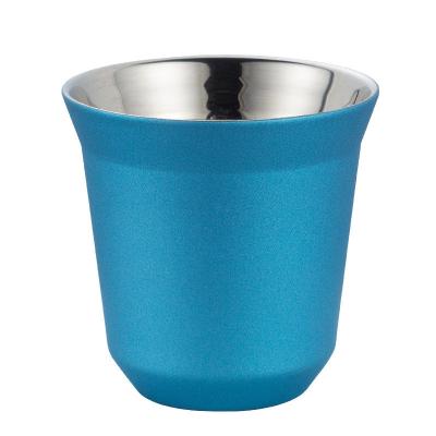 China 80ML Double-Layer Stainless Steel 304 Heat Insulation Coffee Cup Classic Design Style for sale