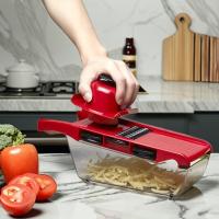 China Kitchen Essential 16-in-1 Metal Hand Vegetable Slicer with Bamboo and PP Salad Cutter for sale