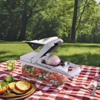 China 2024 Top-Rated 22-in-1 Multi-Functional Bamboo Stainless Steel Food Cutter Handheld Vegetable Fruit Prep Set PP Tool for sale
