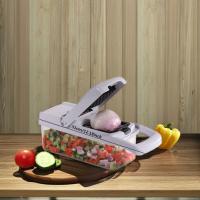 China 22-Way Stainless Steel Food Chopper Manual Bamboo Multi-Tool Vegetable Slicer for Customized Size for sale