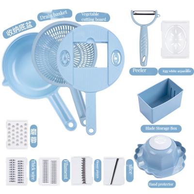 China Bamboo Food Durable Kitchen Tools Multifunctional Stainless Steel Fruit Cutter Bowl Slicer for sale