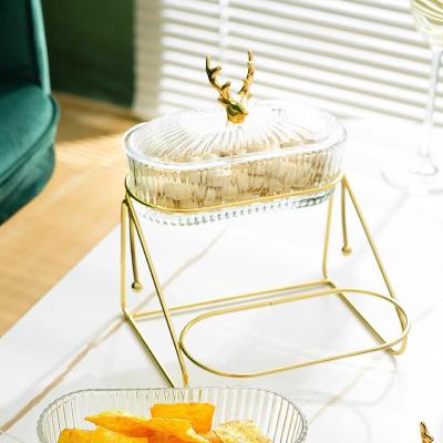 China Minimalist Style 3-Tiered Deer-Inspired Glassware Tray for Back to School Occasion for sale