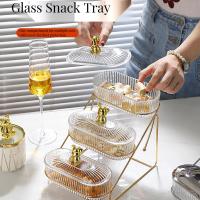 China Minimalist Style 3-Tiered Deer-Inspired Glassware Tray for Back to School Occasion for sale