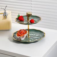 China Stylish 3-Layer White Ceramic Plate for Special Occasions- Earth Day Customized Color for sale