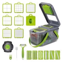 China BAMBOO 22 in 1 Multi-functional Vegetable Cutter Food Chopper Fruit Slicer Food Cutter for sale